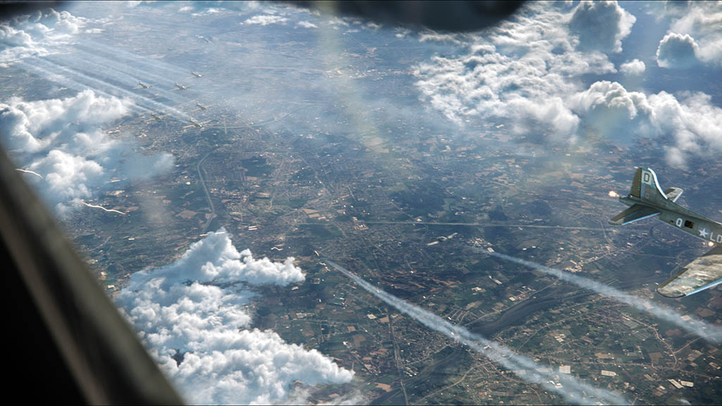 IN THE COCKPIT OF A FLYING FORTRESS AT WAR FOR MASTERS OF THE AIR - VFX ...